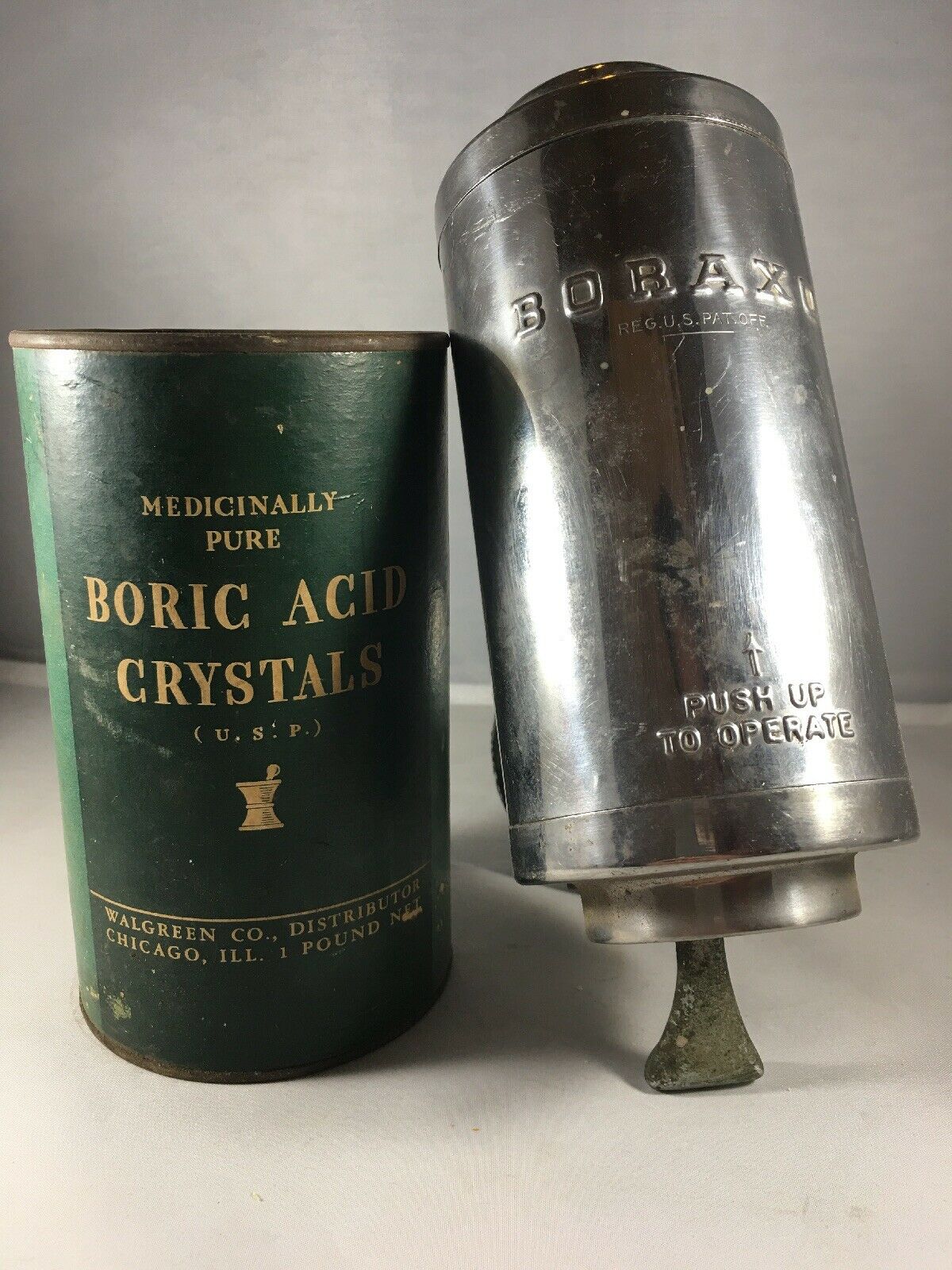 Vintage Stainless Boraxo Powdered Soap Dispenser With Boric Acid ...