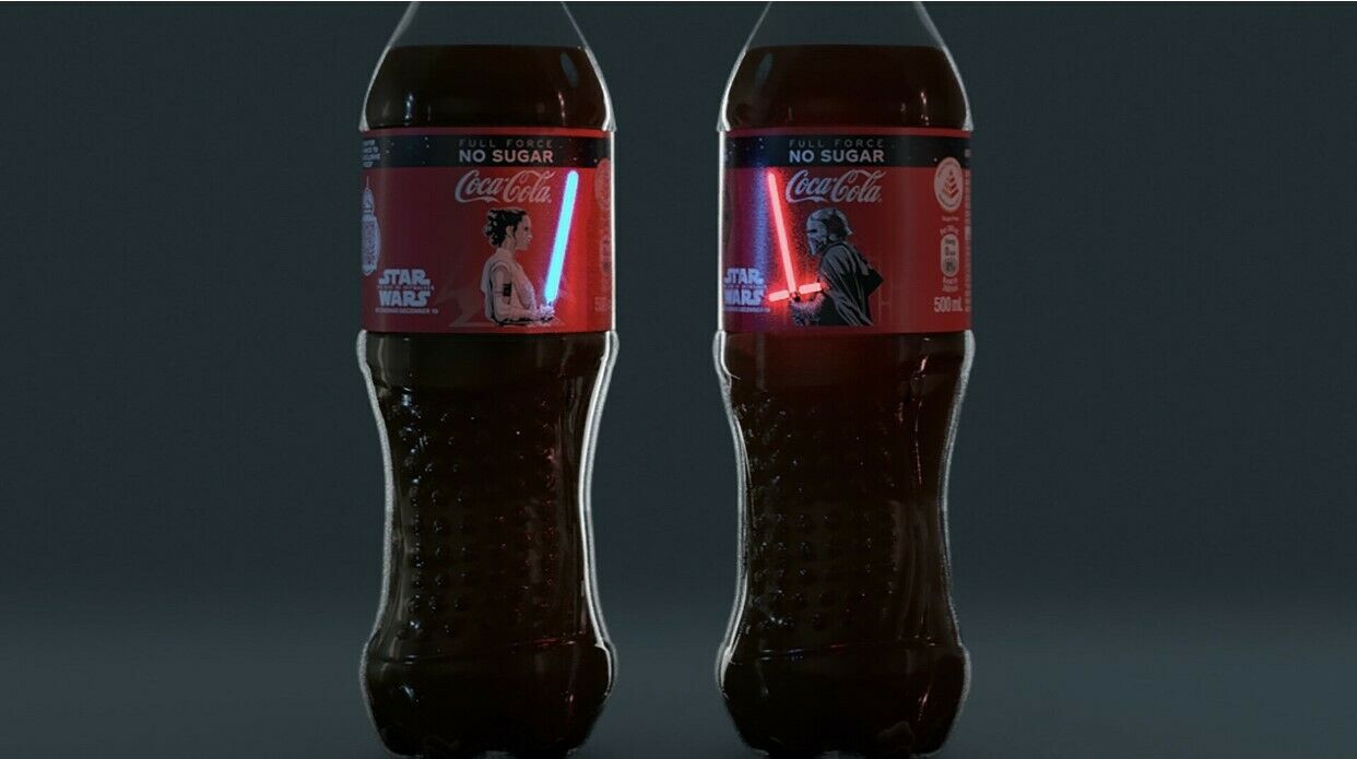 WORLD ' S FIRST STAR WARS LIGHT UP COCA COLA BOTTLE KYLO REN SINGAPORE ...
