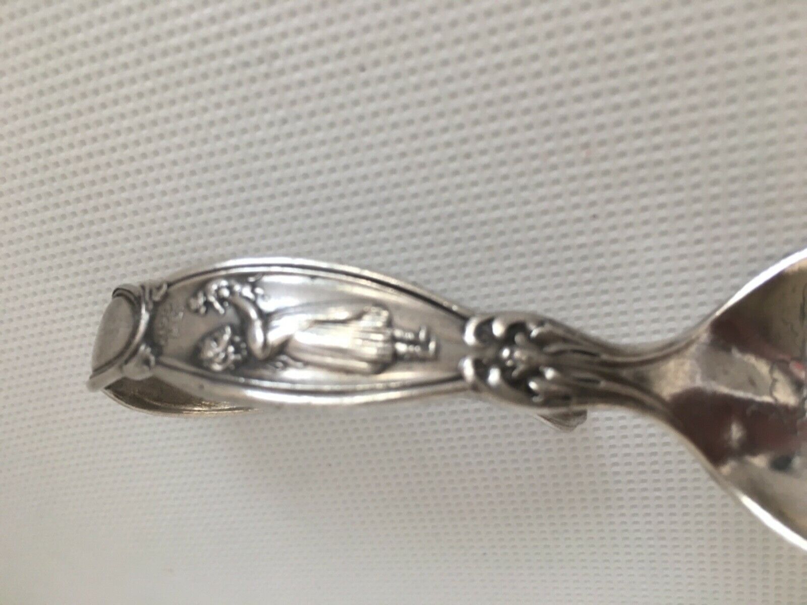 Antique Sterling Silver Nursery Rhyme Baby Spoon | #15171799