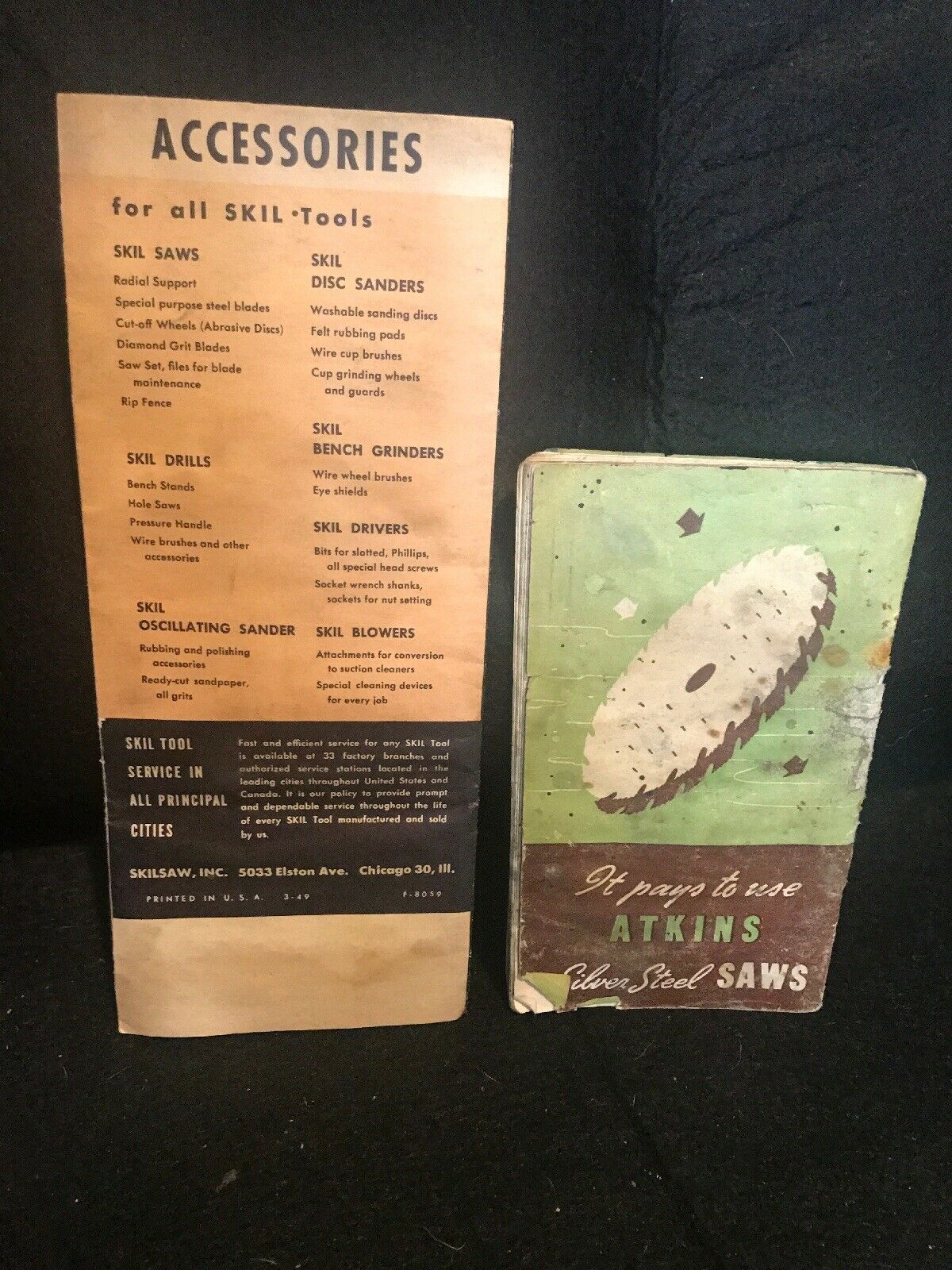 Vintage Advertising Pamphlets For Silver Steel Saws And Skil Tools ...