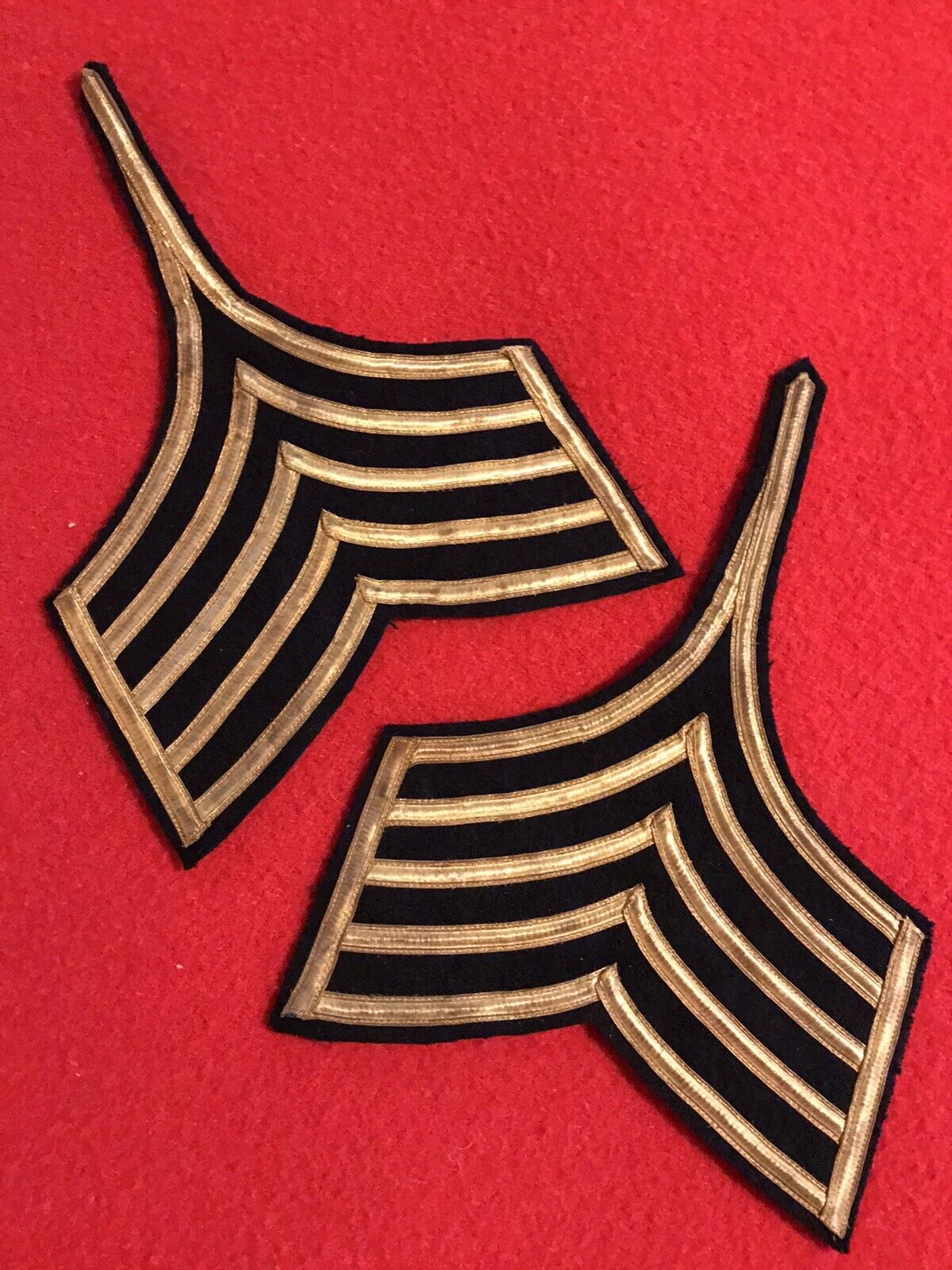 WW2 West Point Bullion Chevrons Rank Insignia (CITADEL, V. M. I ...