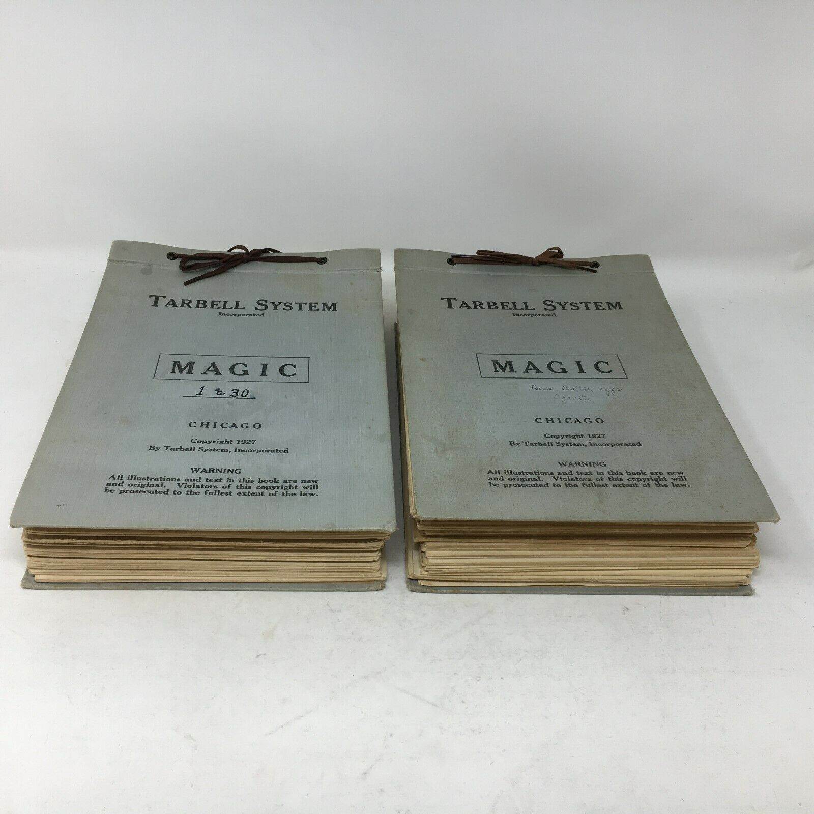 1927 2 Vol Set TARBELL SYSTEM Of Magic By Harlan Tarbell [Course ...