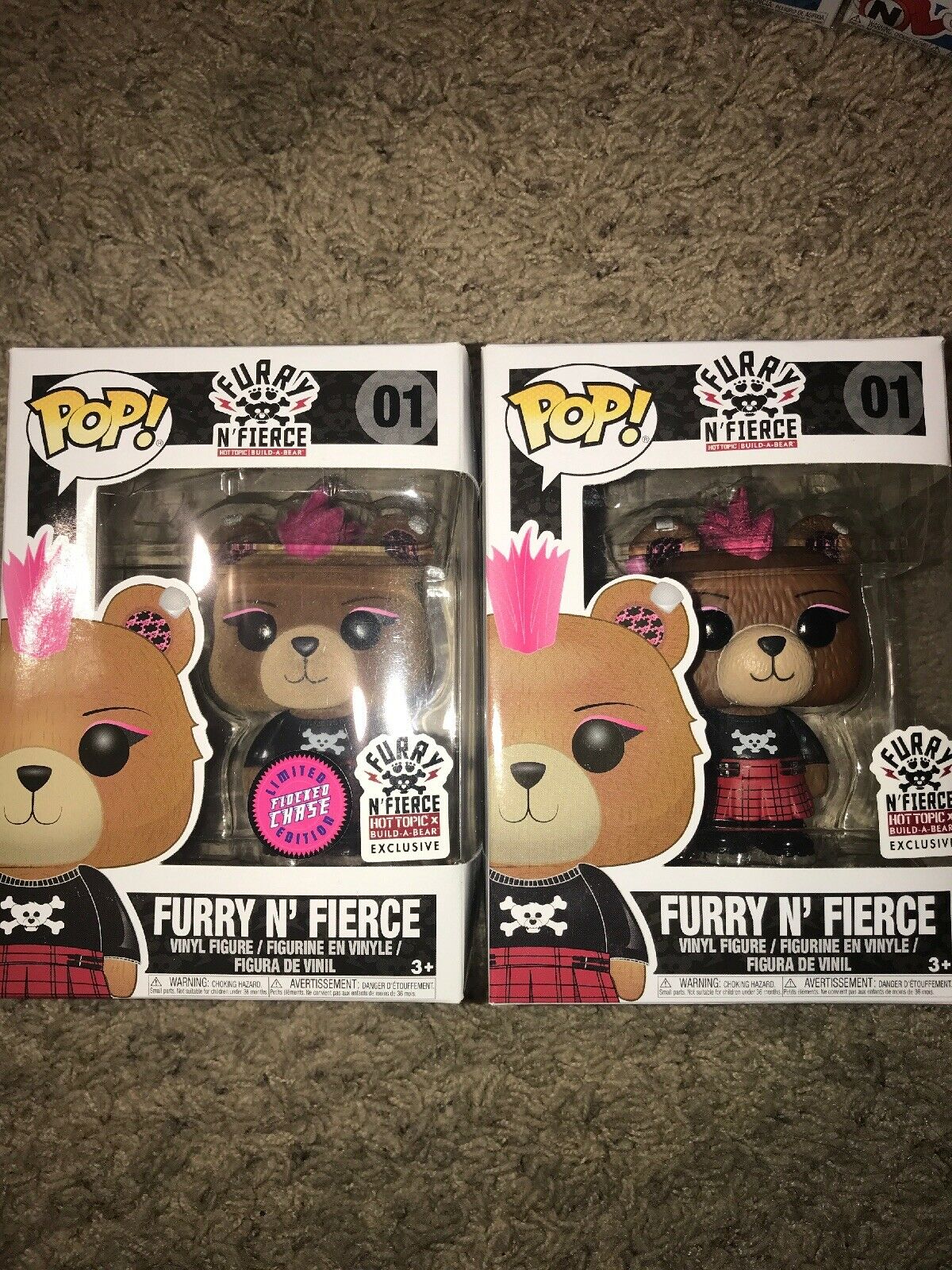 Furry N’ Fierce Funko Pop Set Chase Flocked Hot Topic Exclusive Rare ...