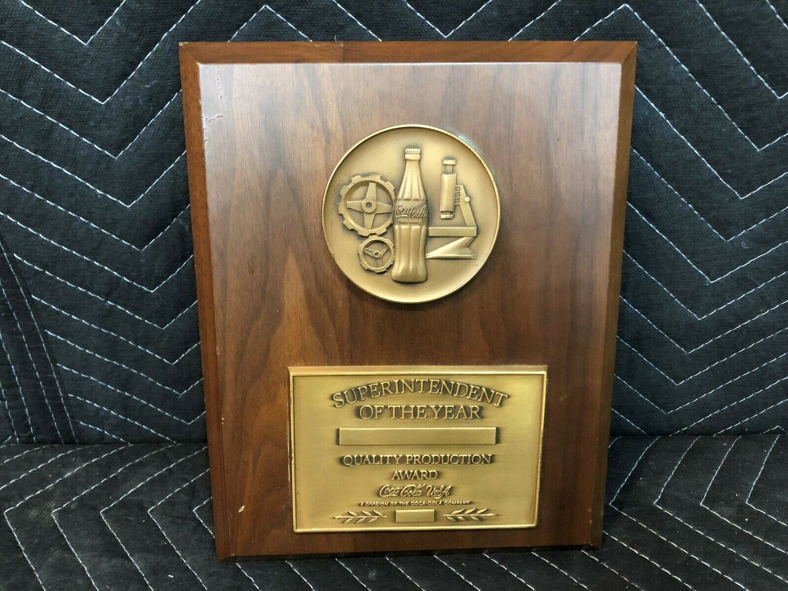 Coca Cola Superintendent Of The Year Award Plaque Vintage Coke ...