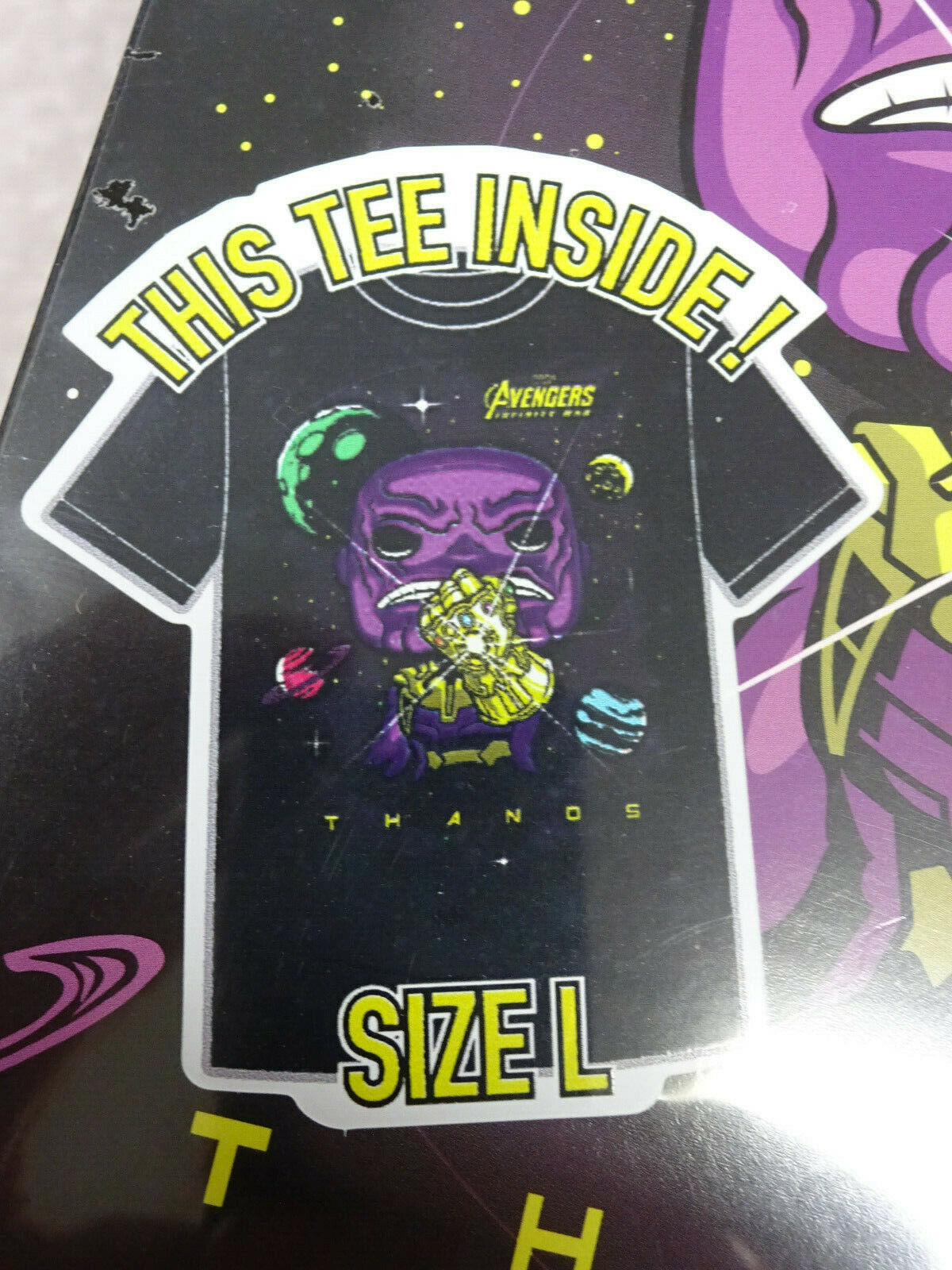 Funko Pop Tees Thanos T - Shirt (L) And Bobble - Head (Thanos ...