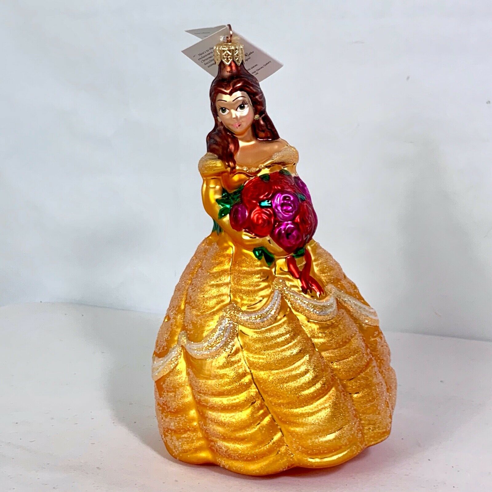 1998 Radko Disney Belle Glass Christmas Ornament Exclusive Limited Ed ...