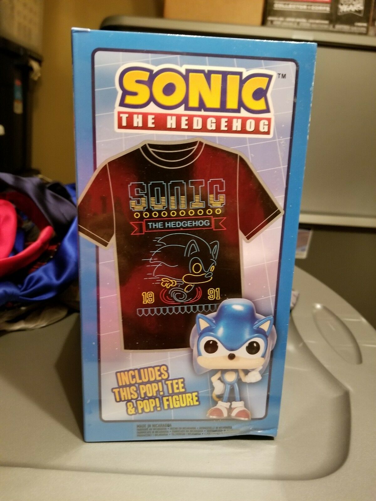 Funko Pop Tee And Pop Sonic The Hedgehog Metallic Gamestop Exclusive ...