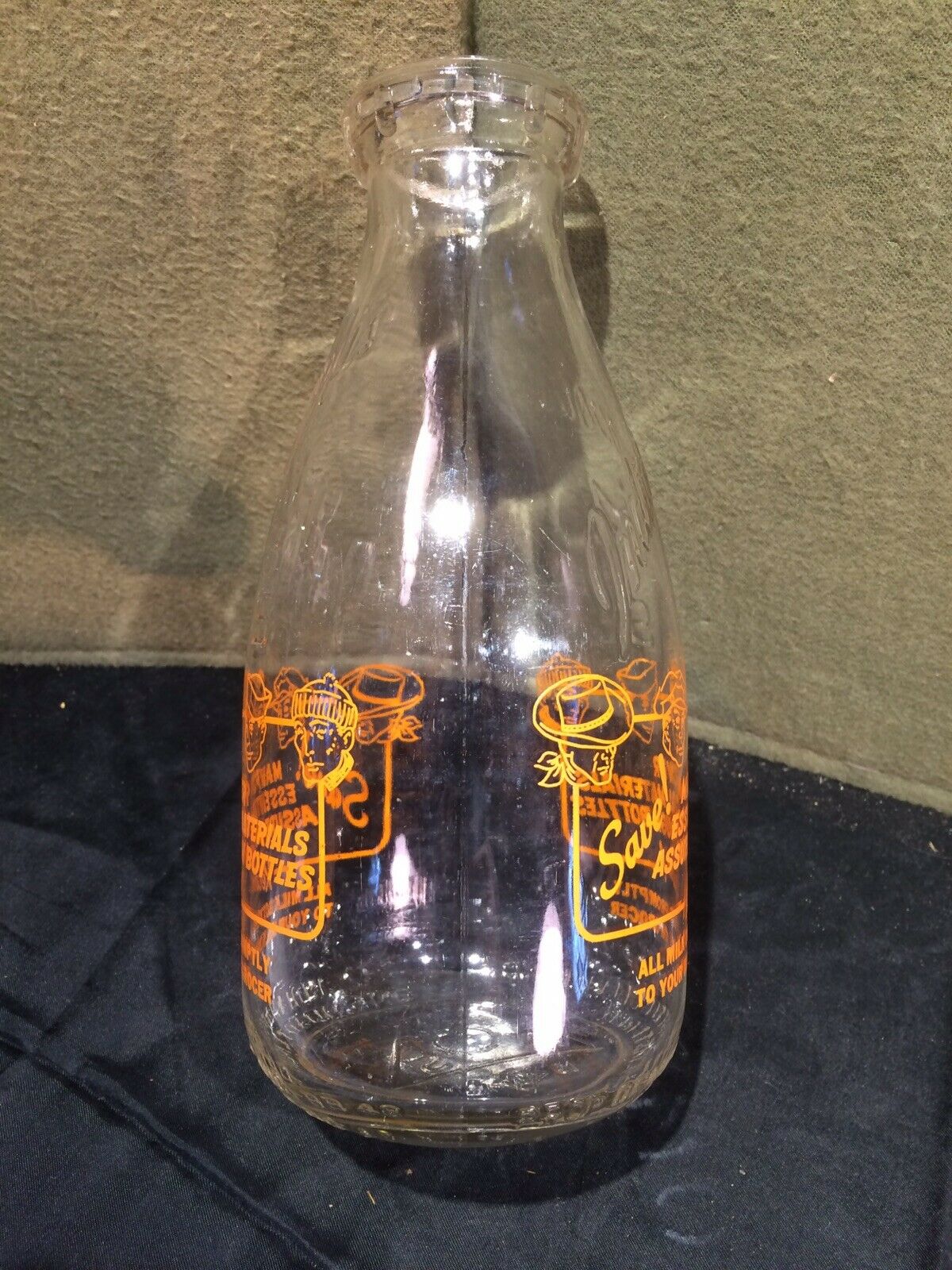 Indianapolis MBS One Quart Milk Bottle Save Manpower Essential ...