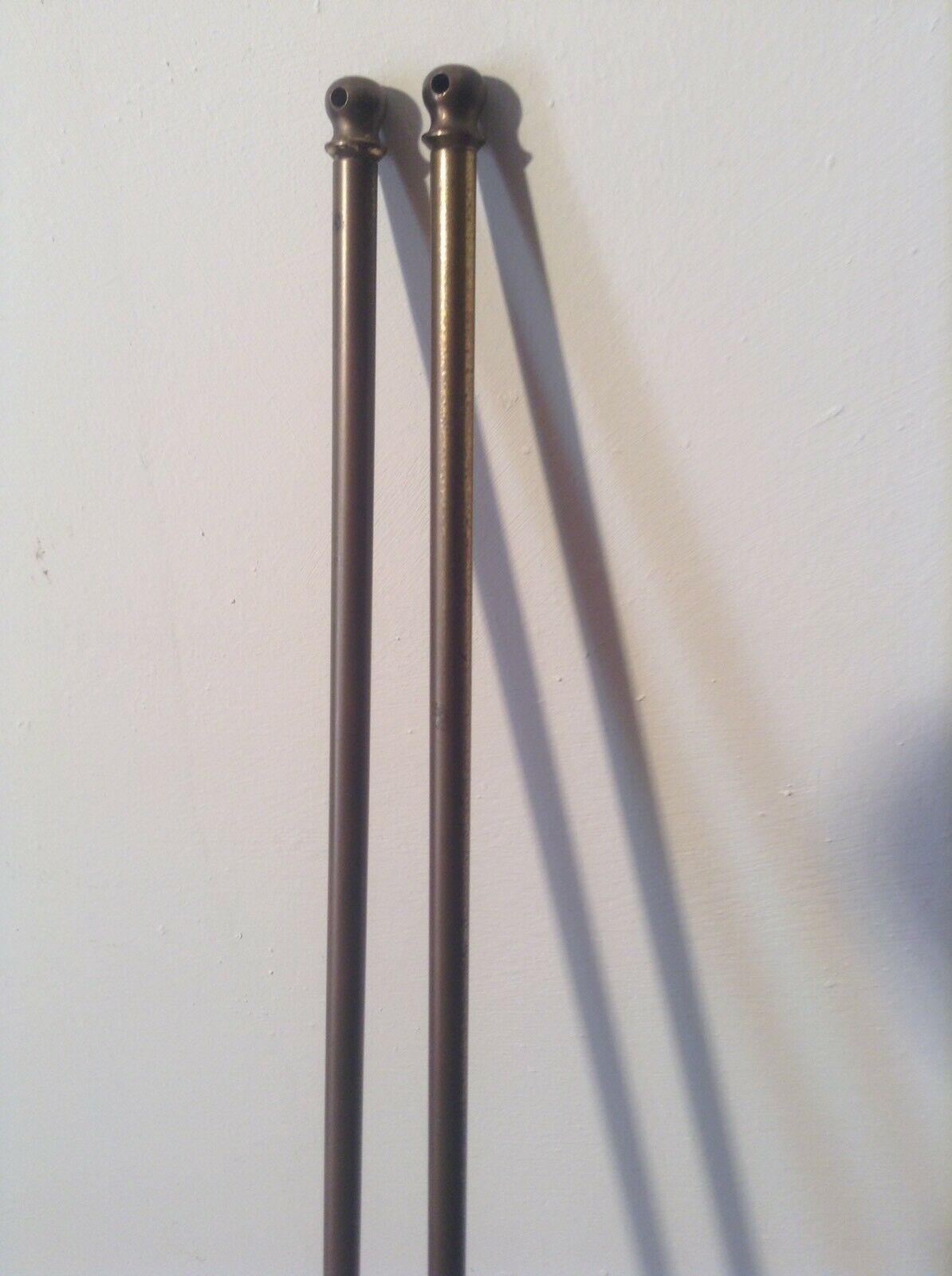 Pair Vintage French Extendable Cafe Curtain Rods (3996) | #15211572