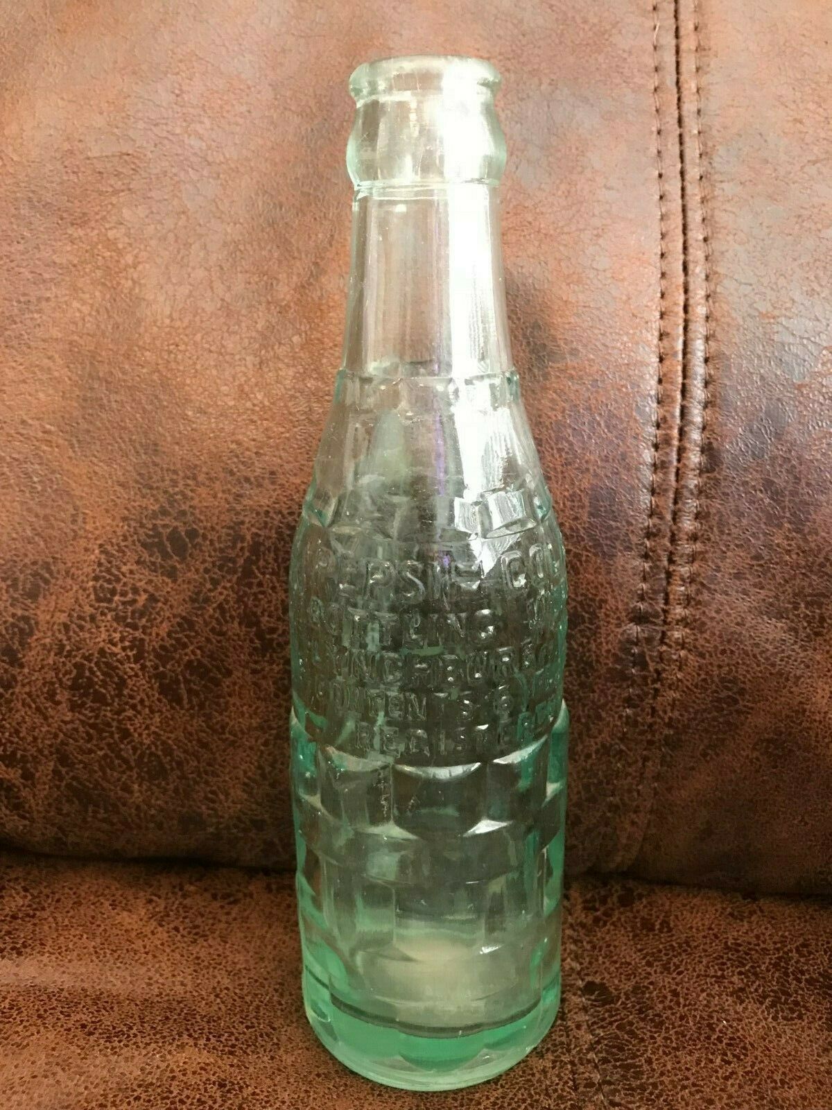 RARE VINTAGE PEPSI COLA BOTTLE LYNCHBURG VA CHECKERBOARD C 1920 GLASS ...