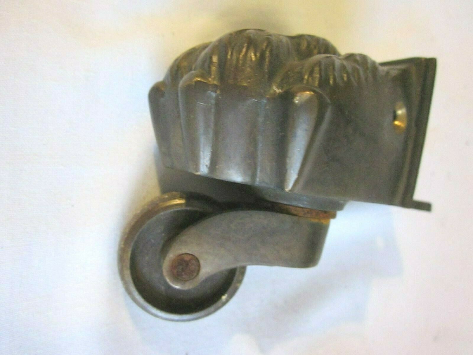 Set 4 Antique Brass Claw Feet On Castors From Table | #15165459