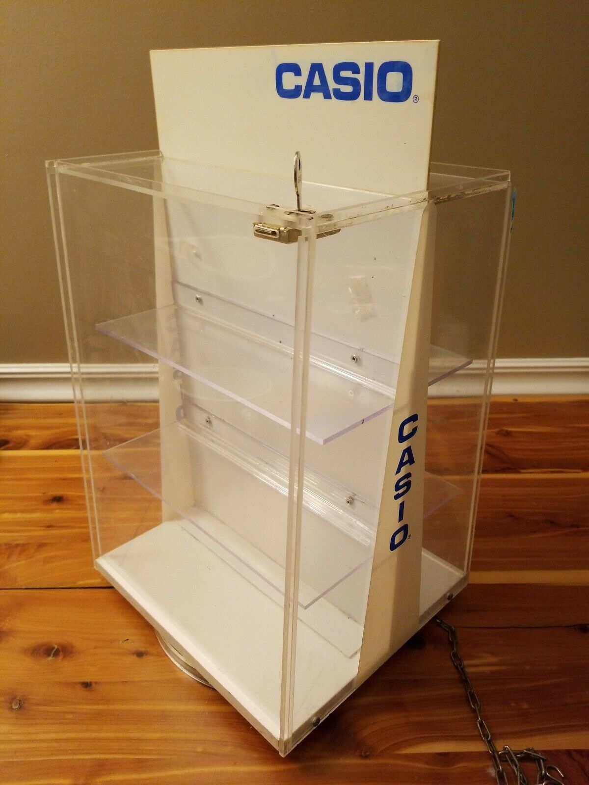 Vintage Casio Watch Revolving Display Case Counter Dual Sided | #15105427