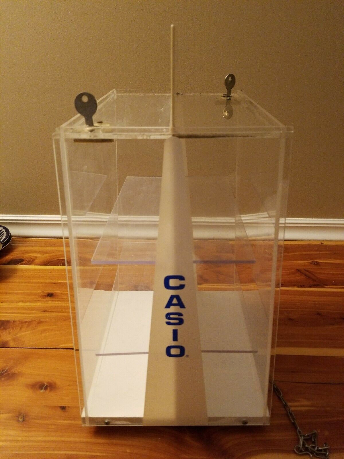 Vintage Casio Watch Revolving Display Case Counter Dual Sided | #15105427