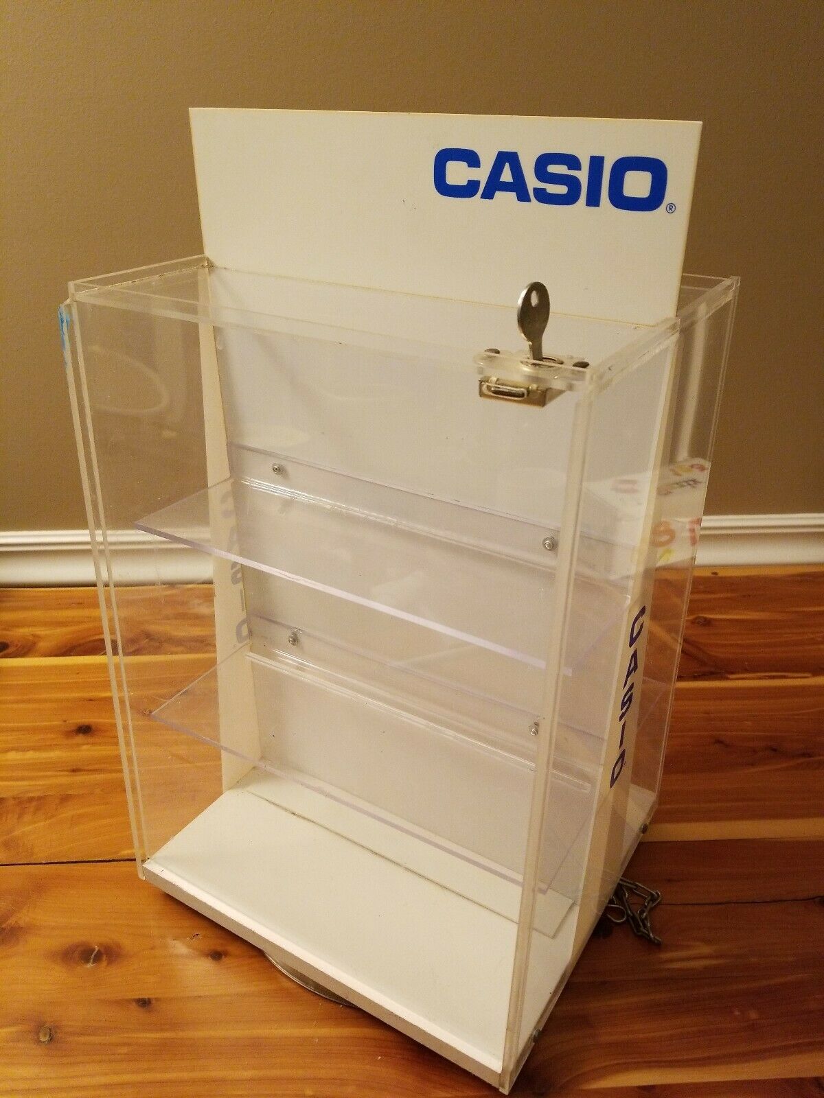 Vintage Casio Watch Revolving Display Case Counter Dual Sided | #15105427