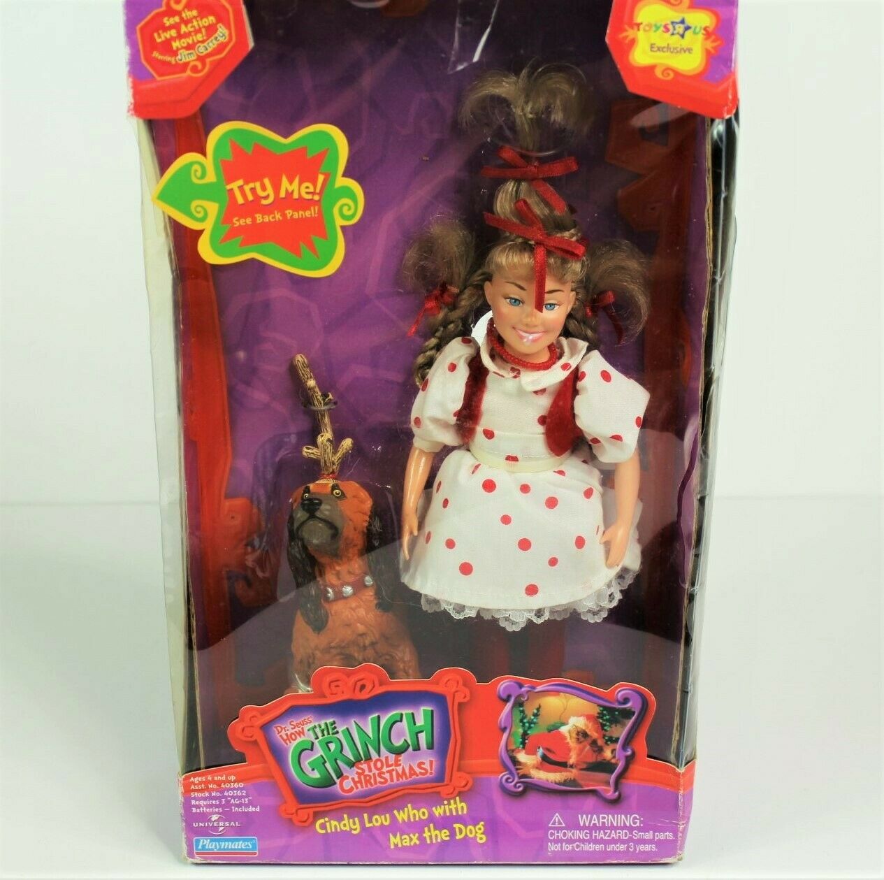 Doctor Seuss How The Grinch Stole Christmas Cindy Lou Who W/ Max ...