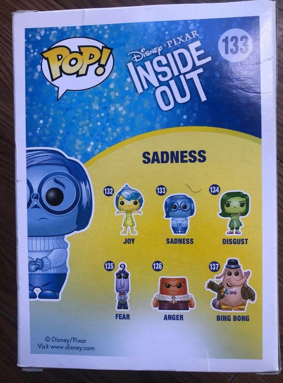 FUNKO POP DISNEY INSIDE OUT SADNESS 133 VINYL FIGURE | #15102222