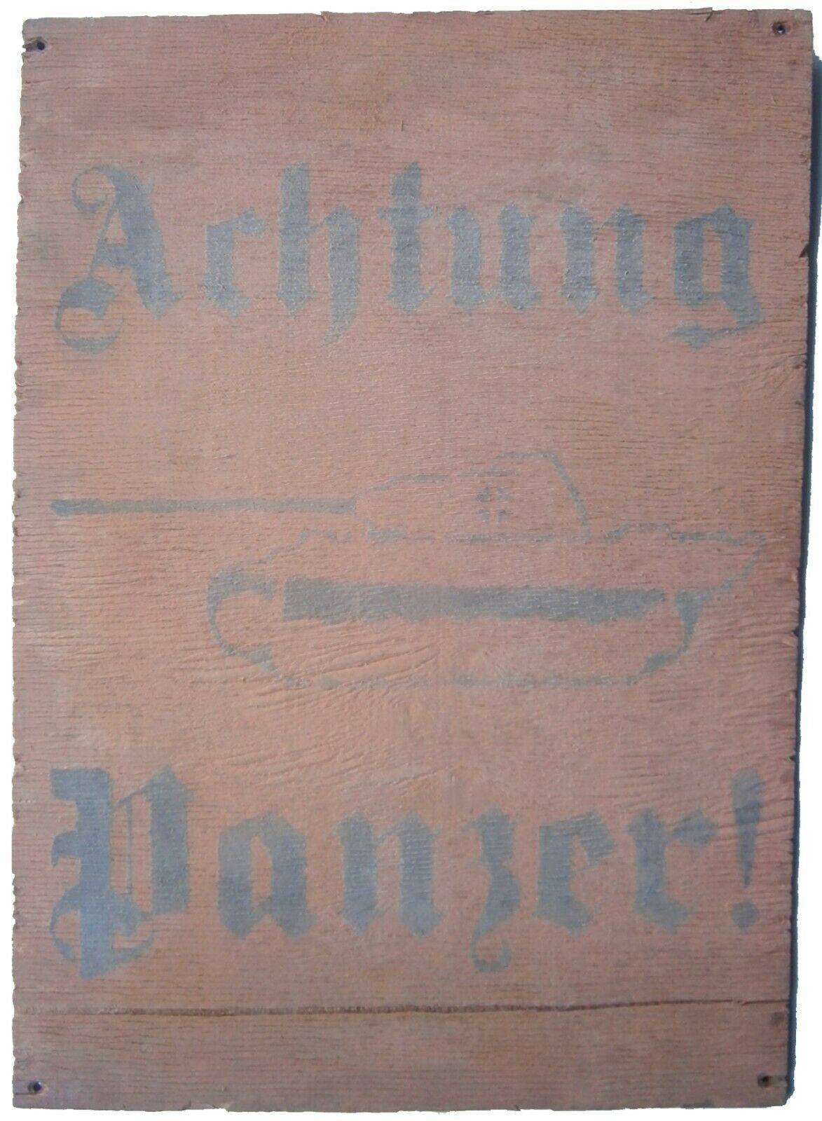 Germany Plate Ww2 Sign Attention Tanks WWII Military Tank German ...