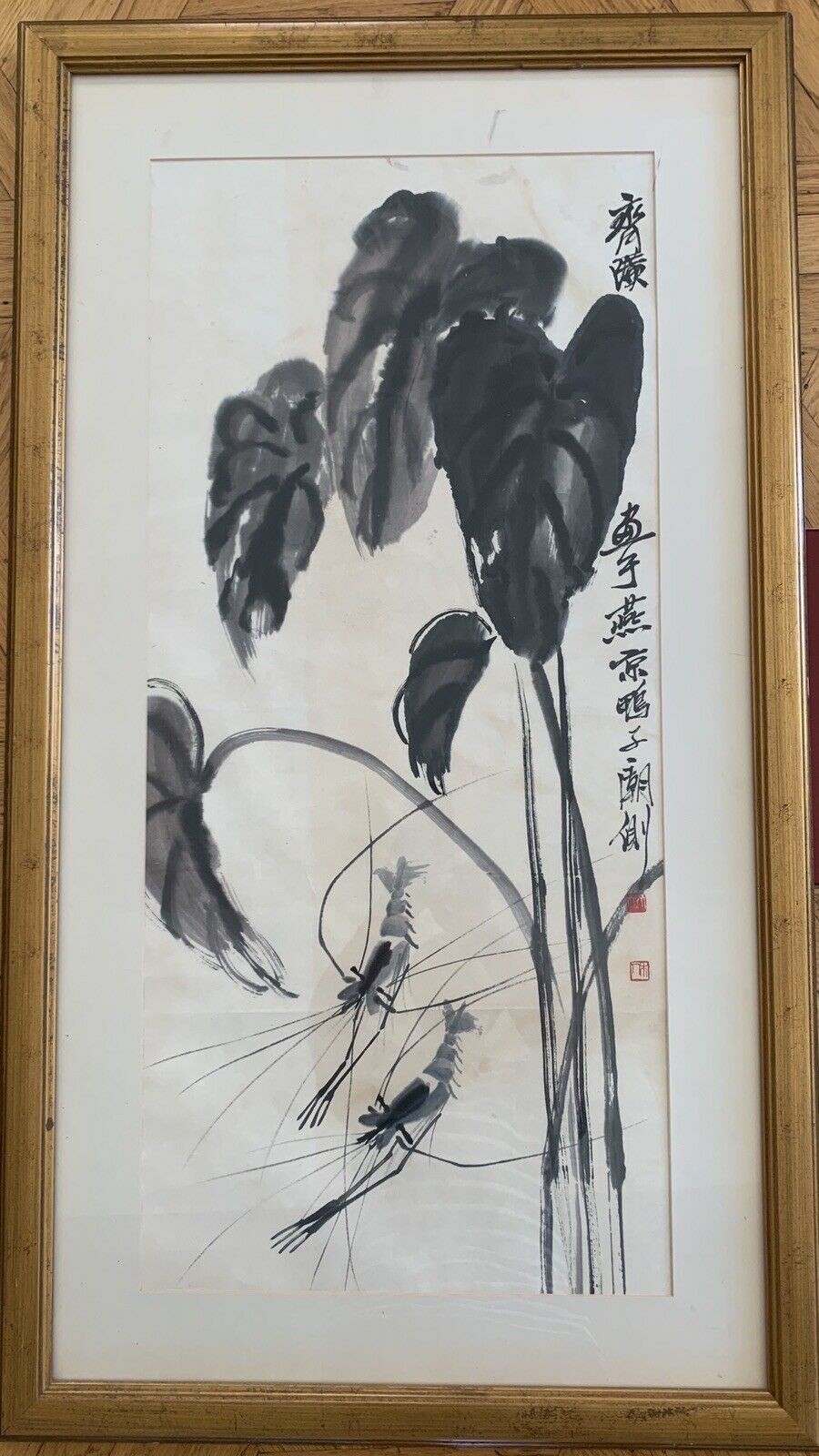 Chinese 100 Hand Painted Scroll Painting By - Qi Bai Shi. It Has Been ...