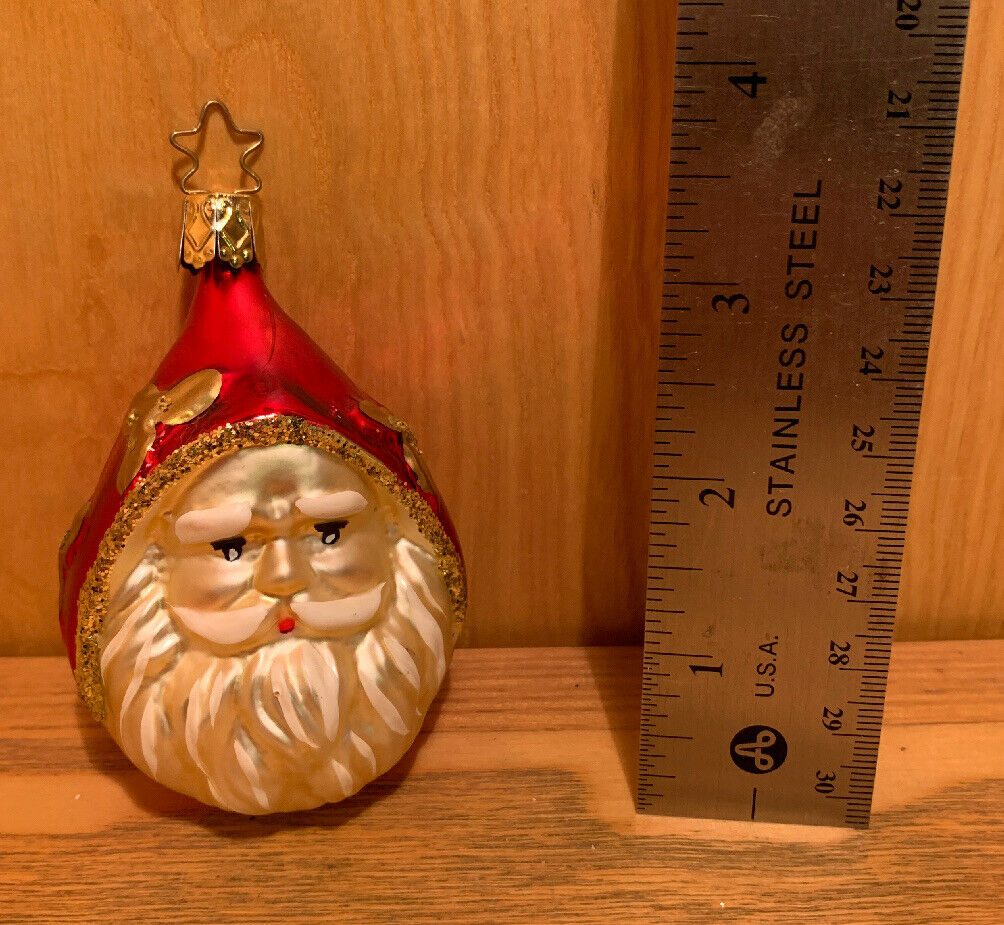 Merck Inge Glas Old World Christmas Ornament Imperial Santa Head 4141 ...