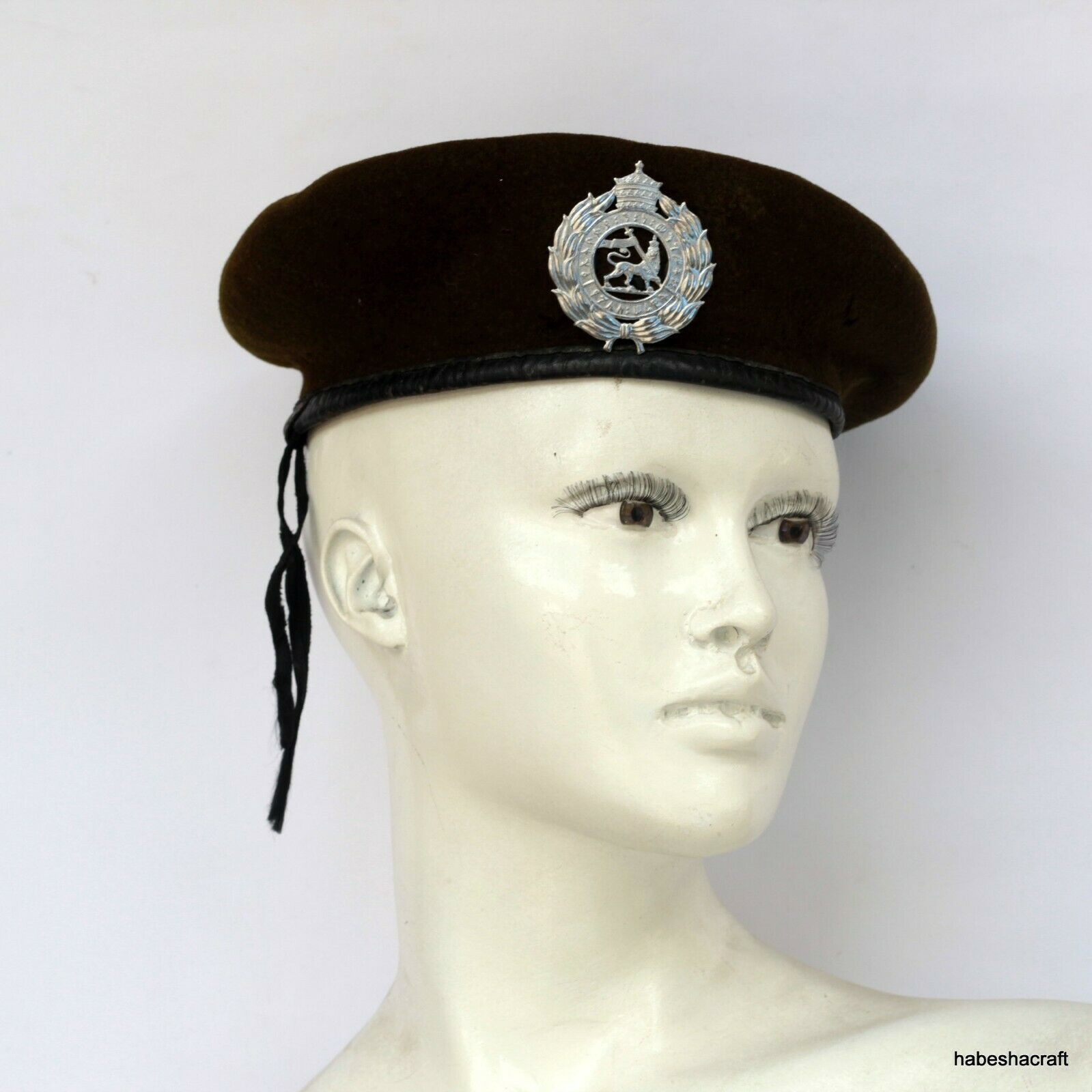 Haile Selassie Imperial Police Force Green Berets Hat And Lion Of Judah ...
