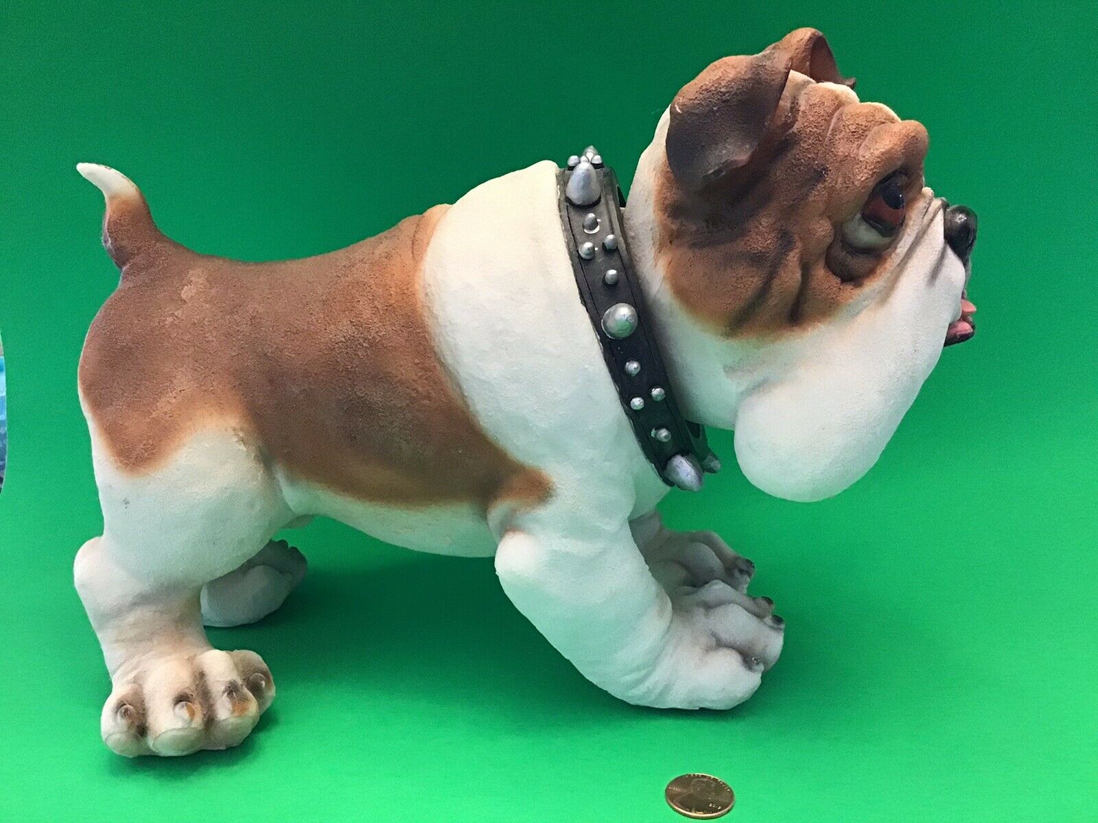 English Bulldog Bobble Head Nodding Wobbler Dog Large Figurine Statue ...