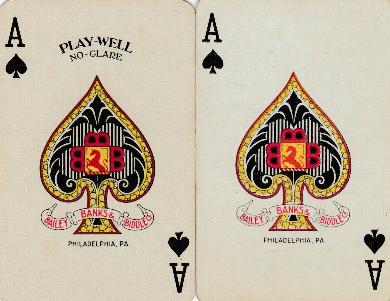 ACE OF SPADES With UNICORNS - - 2 Single Vintage Swap Playing Cards ...