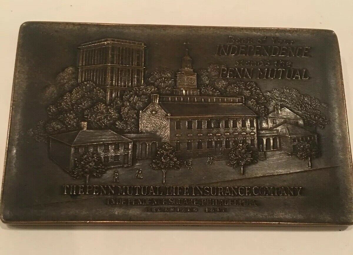 The Penn Mutual Life Insurance Company Philadelphia Bronze Paperweight ...