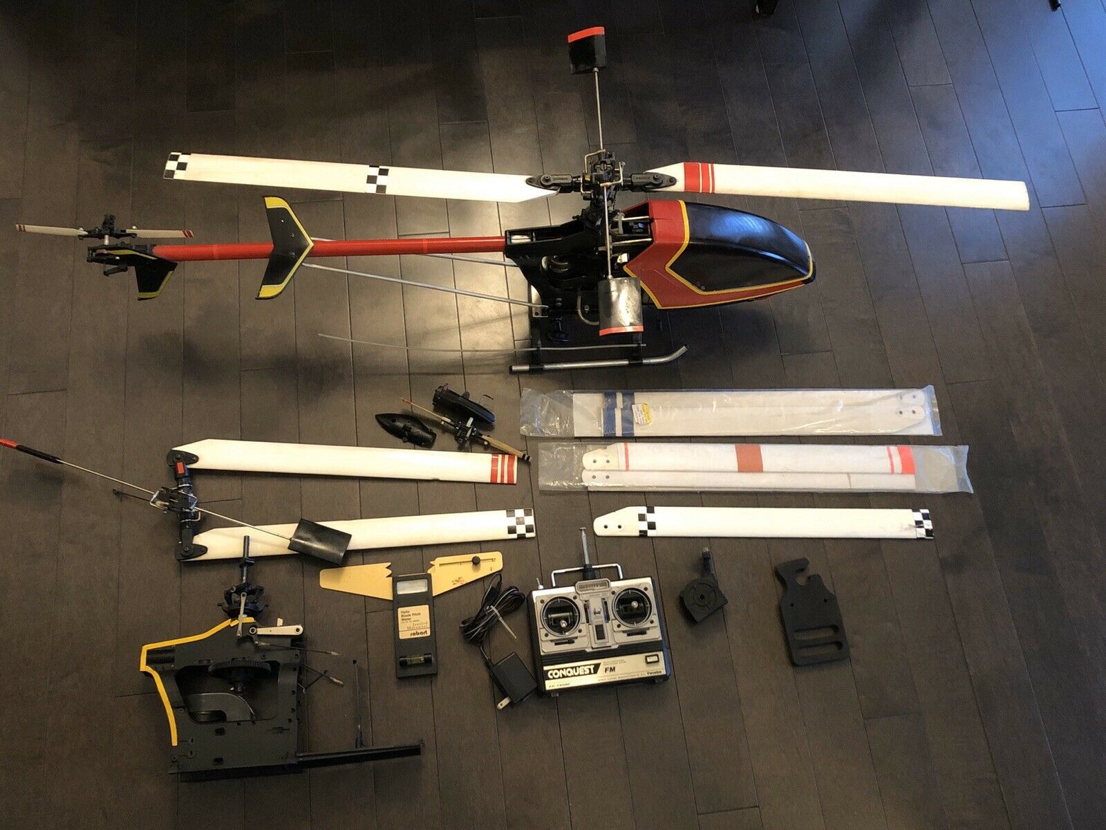 Vintage RC Nitro Helicopter Hirobo Shuttle 40 Package With Parts OS ...