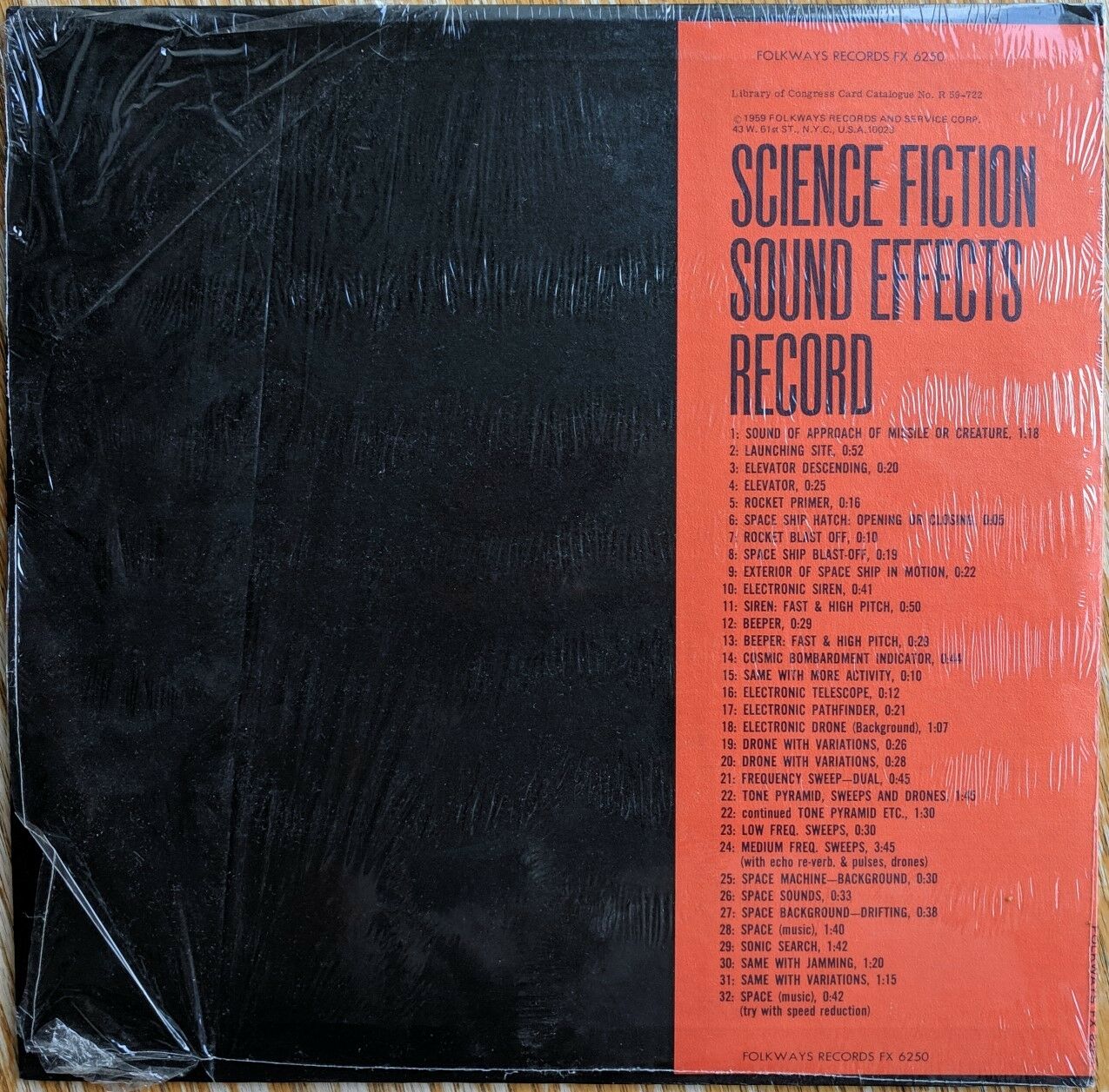 Science Fiction Sound Effects Folkways 1958 Electronic Musique Concrete ...