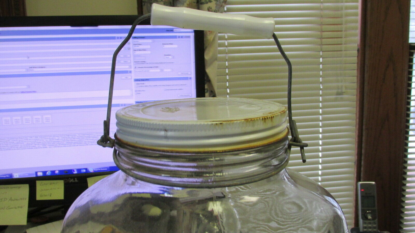 LARGE MASON ' S PATENT NOV 30TH 1858 EAGLE STAR CLEAR 4 OR 5 GALLON ...