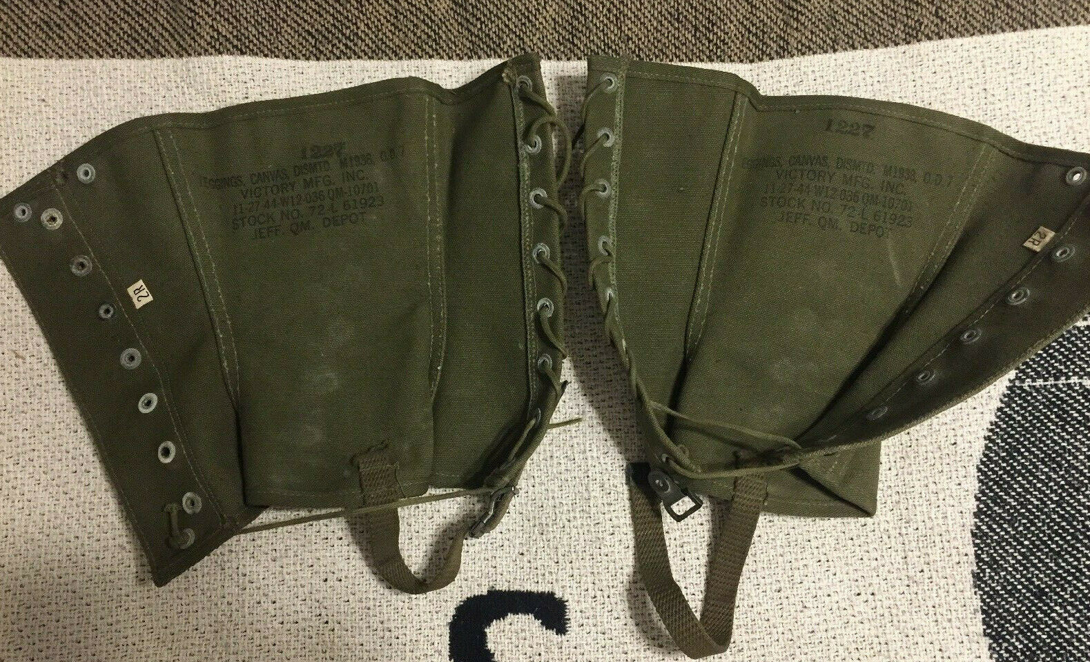 Almost US ARMY WWII M1938 Leggings Boot Covers Size 2R Dated 1944 ...