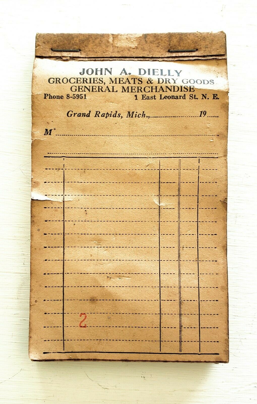 Vintage Grocery Meat Dry Goods General Store Receipt Book Grand Rapids ...