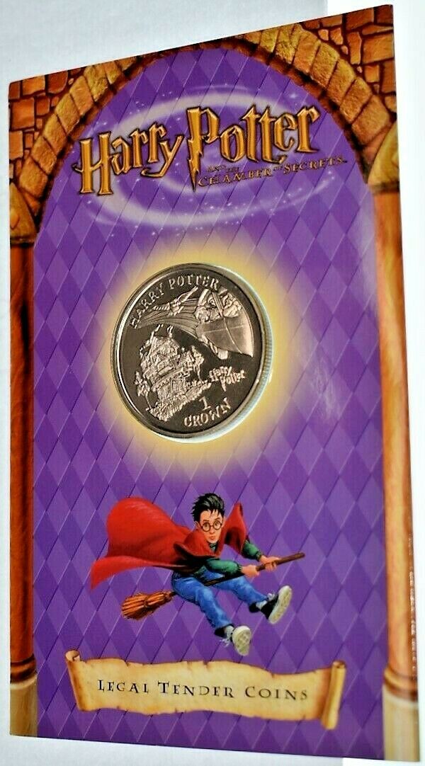 2002 HARRY POTTER 2ND YEAR OF ISSUE CROWN COIN ISLAND OF MAN - ARRIVES ...