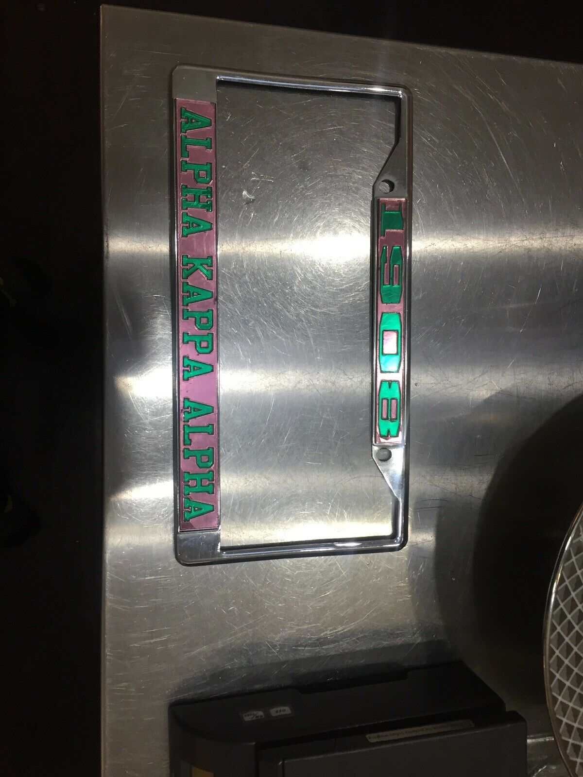 VINTAGE Alpha Kappa Alpha Sorority License Tag Plate Frame | #15003806