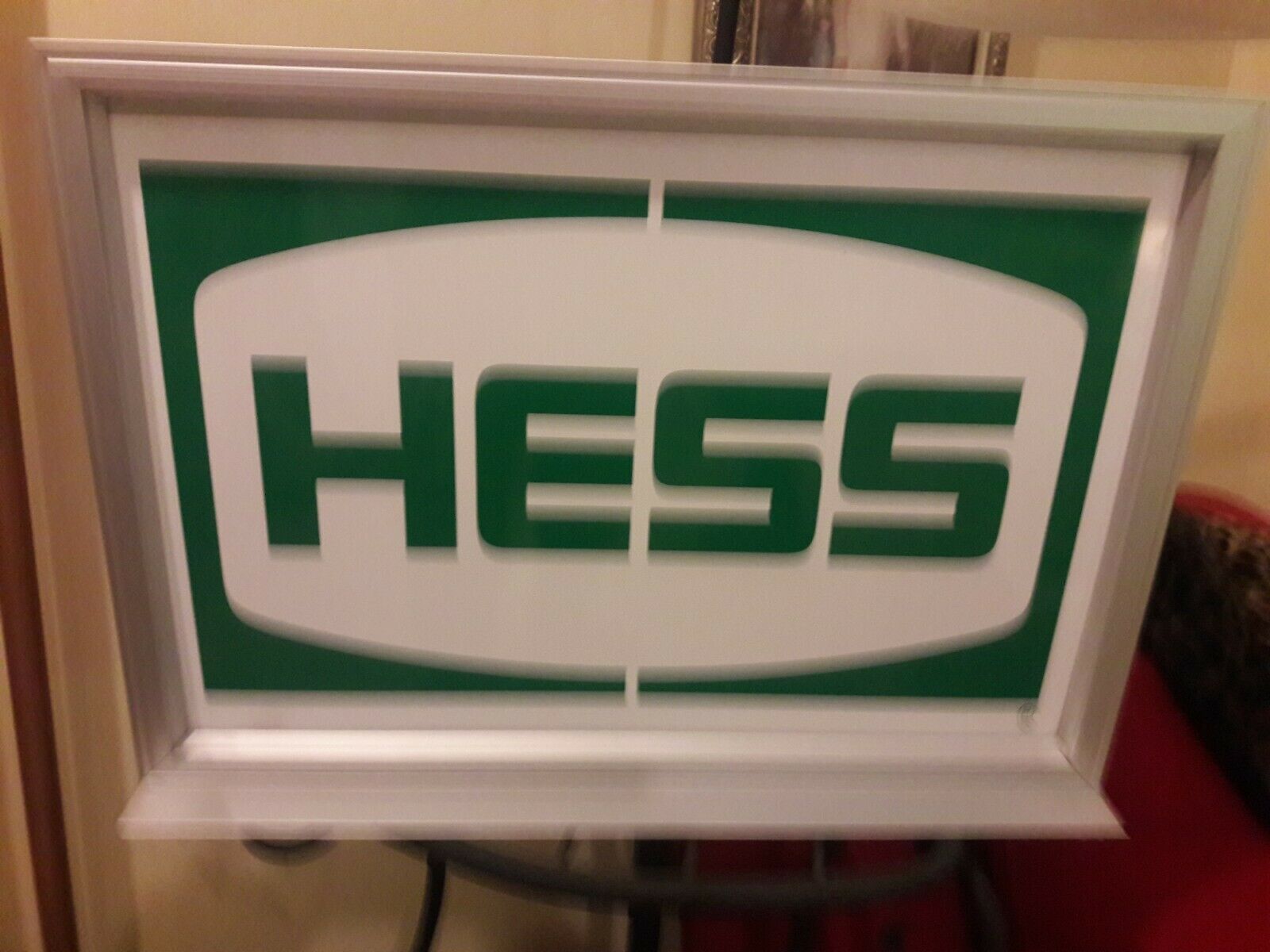Hess Motor Oil Gas Station Metal Tin Sign Logo Both Sides Hang Or Stand ...