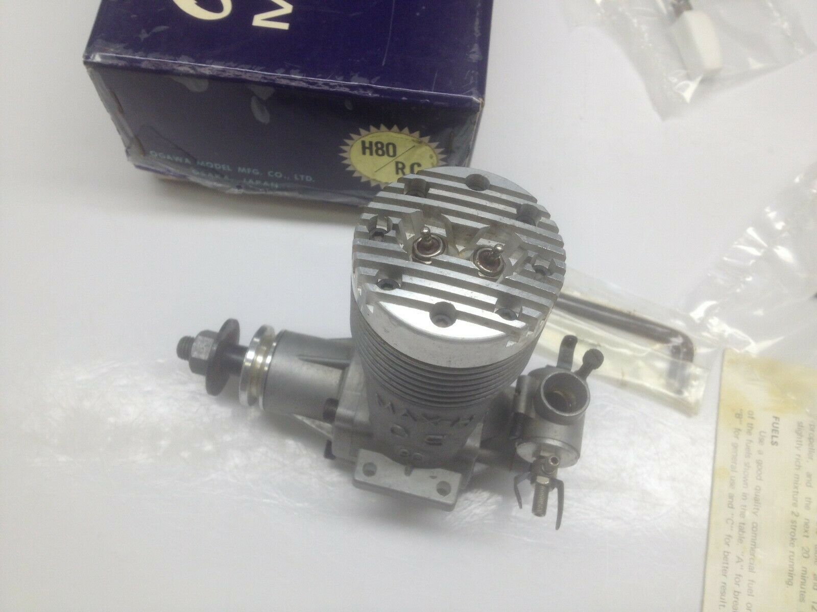 Vintage OS Max H 80 R/C Dual Plug Heads Rear Carb | #14924186