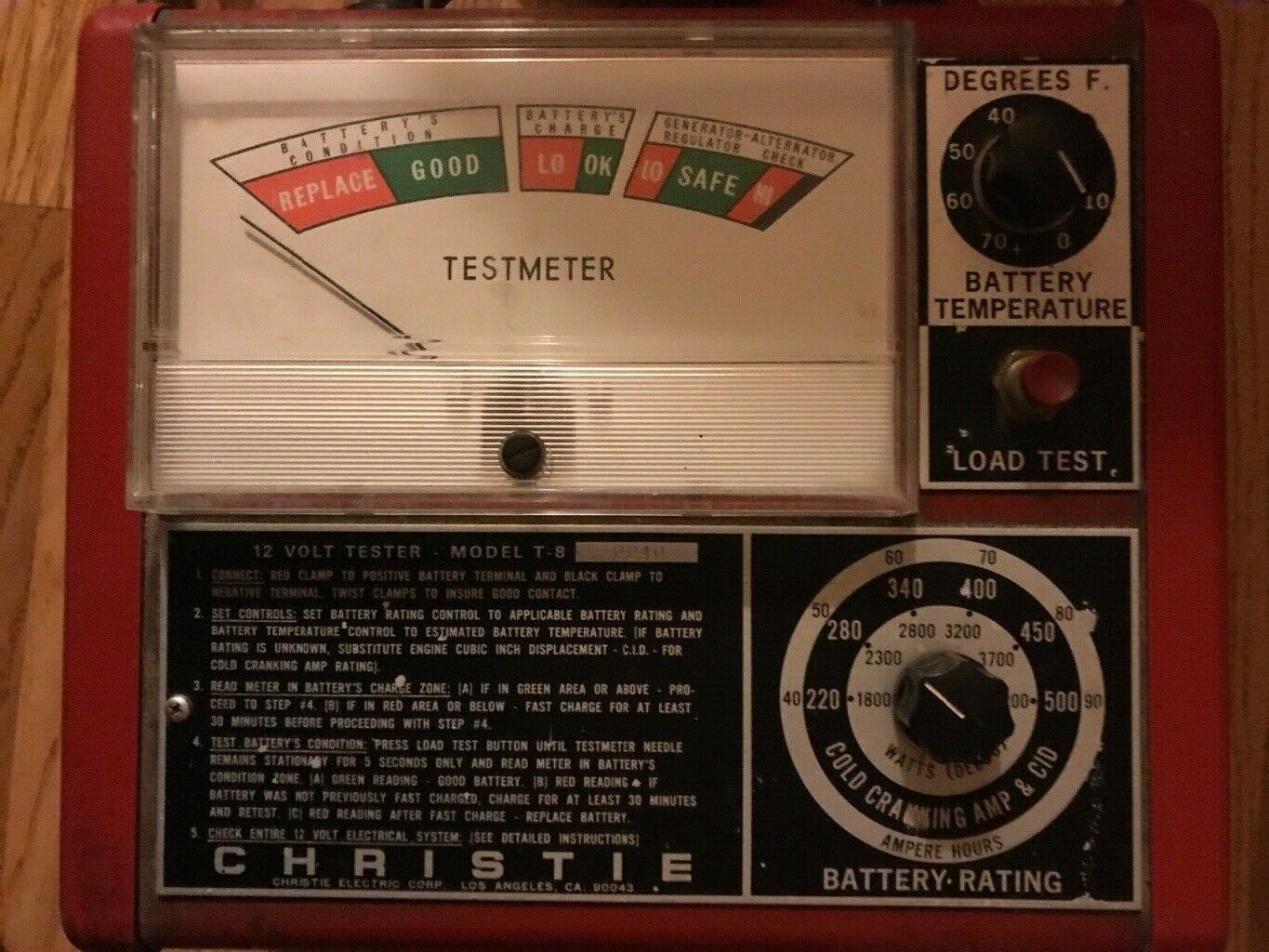 Vintage Christie 12 Volt Battery Load Tester | #14908415