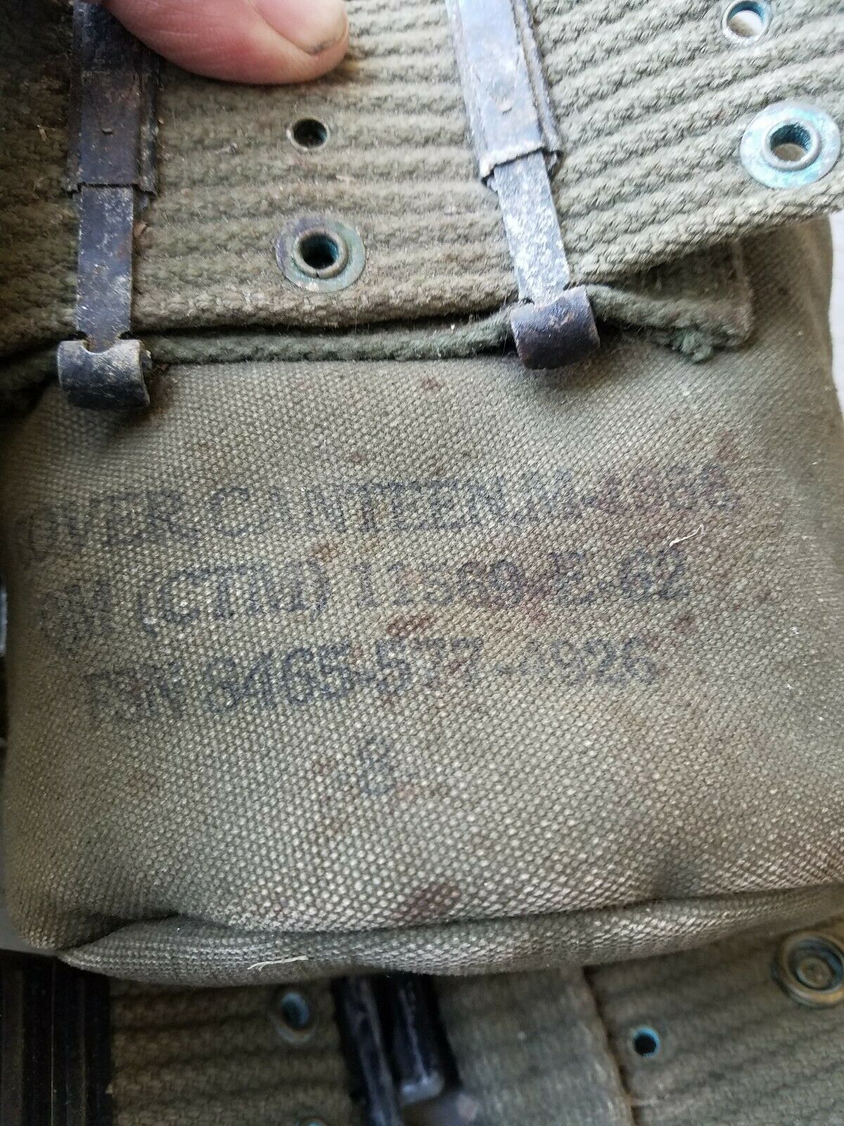 AS FOUND Mostly WW2 US Web Belt 1943 First Aid Carbine Pouch 1962 ...