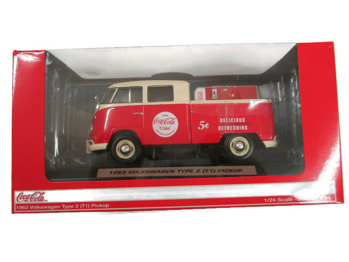 Coca - Cola 1963 VW Pickup W/ Metal Vending Machine 1:24 Scale | #14921435