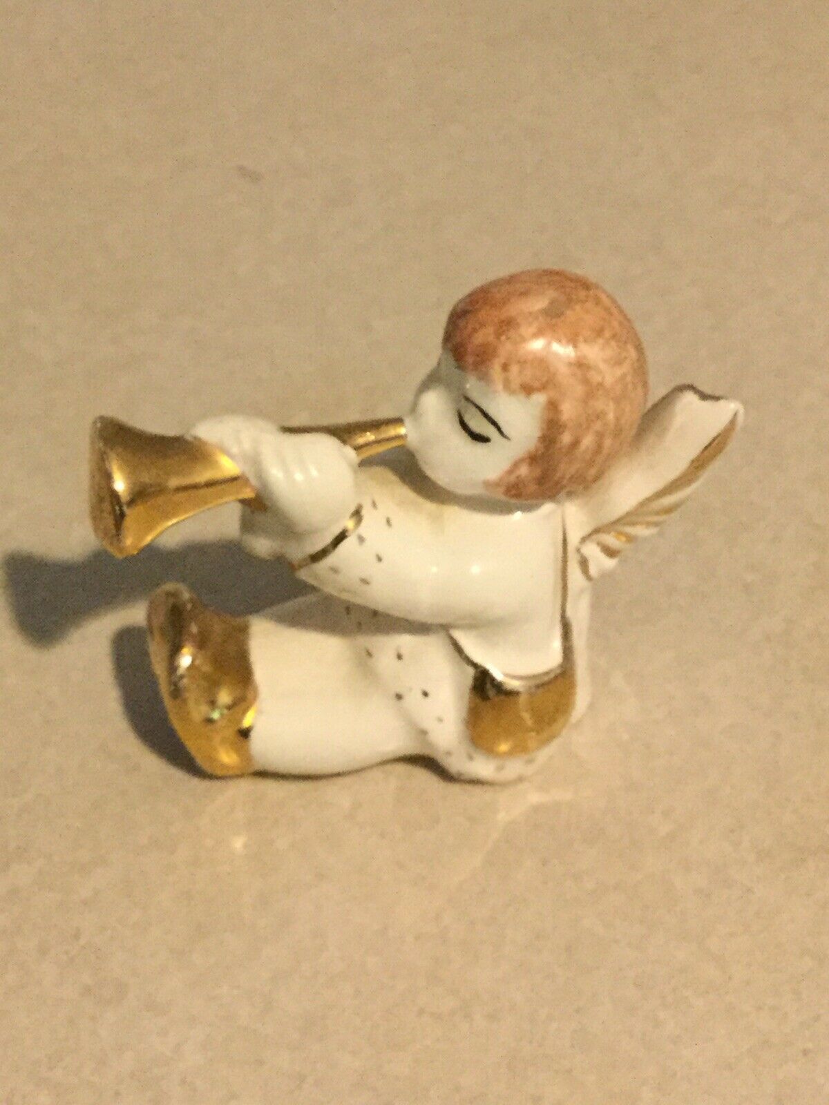 Trio Of Angels With Gold Trim Musical Instruments Japanese (?) | #14885485
