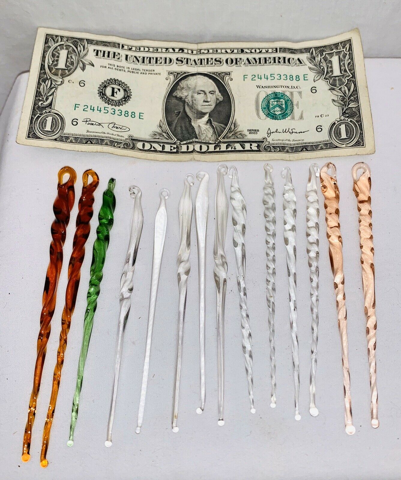 14 Antique German Crystal Icicle Christmas Tree Ornaments In Litho ' Ed ...
