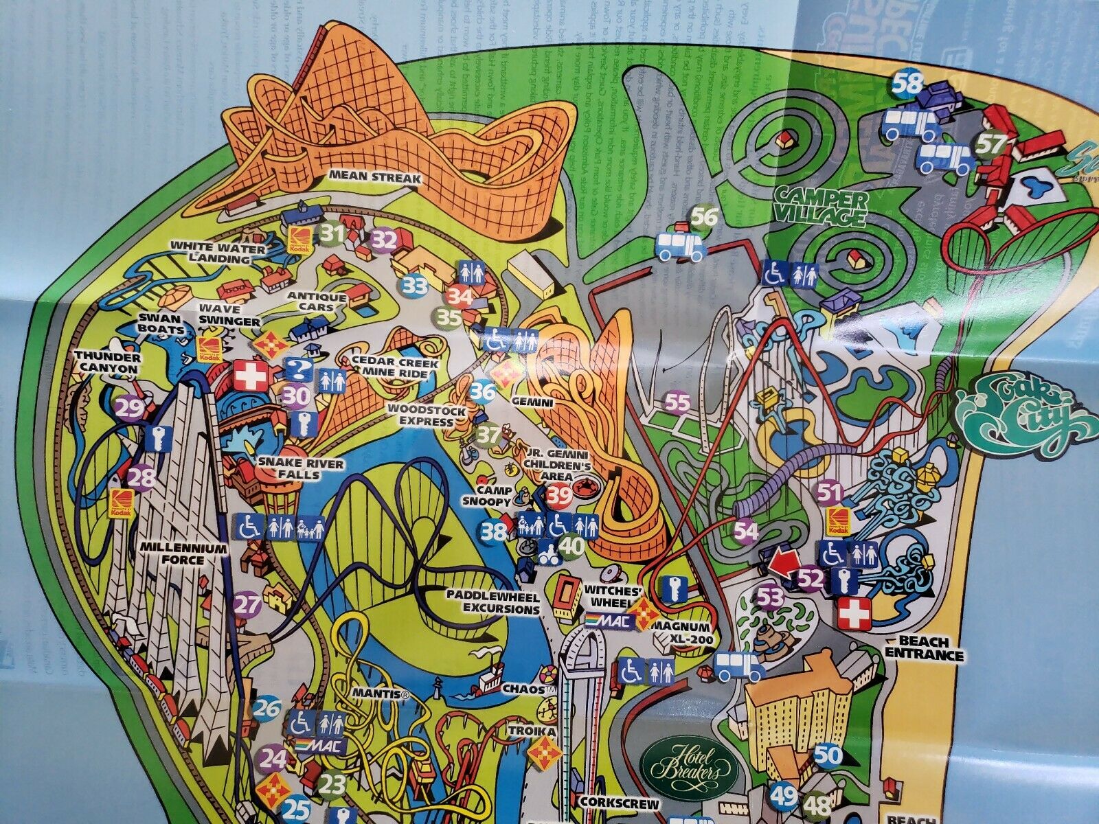 2000 Cedar Point Amusement Theme Park Brochure Pamphlet Map Guide ...