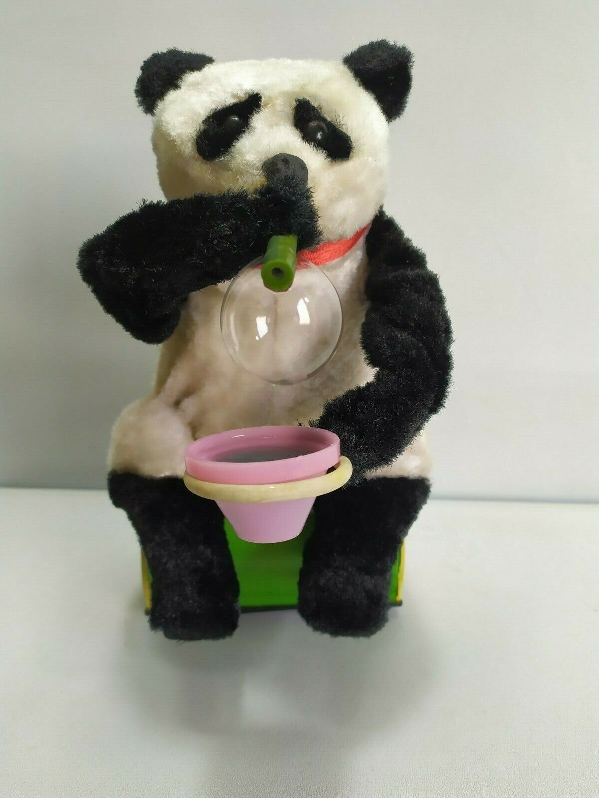 Red China Battery Operated Tin Toy - BUBBLING PANDA ME - 781 | #14838796