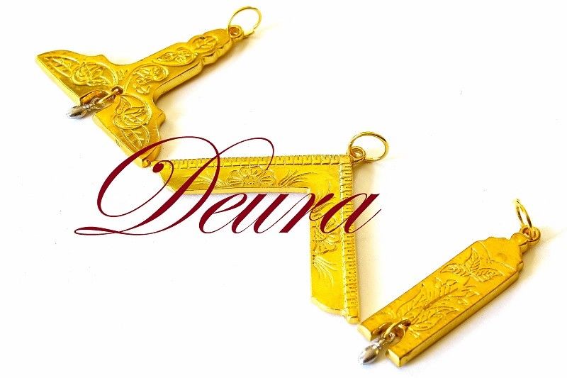 MASONIC Collar Jewel Junior Senior Warden Worshipful Master GOLD PLATED ...