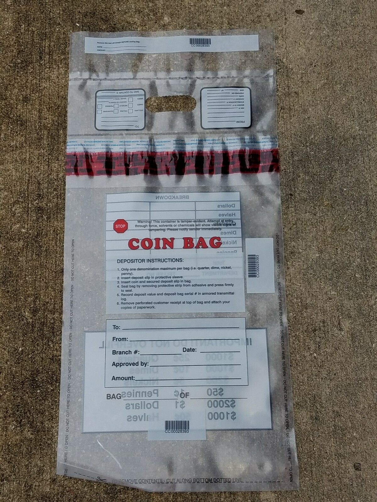 25 PLASTIC BANK COIN DEPOSIT BAGS (HEAVY DUTY SEALING BAGS) FOR ALL ...
