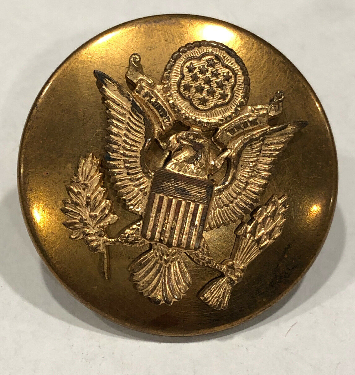 WW2 WWII U. S. Military Army Enlisted Screw Back Cap Hat Eagle Insignia ...
