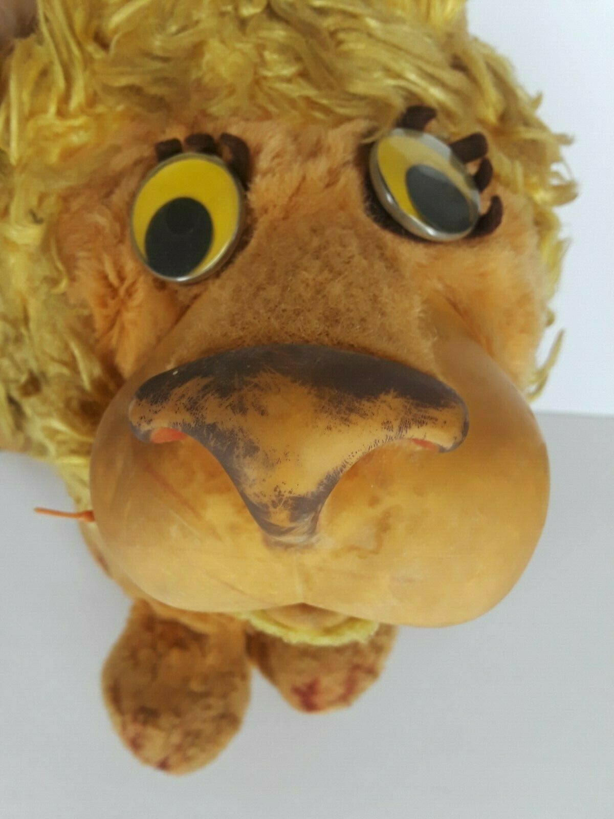 Vtg 1962 Larry The Lion Mattel Animal Yacker Plush Talks Mouth Moves ...