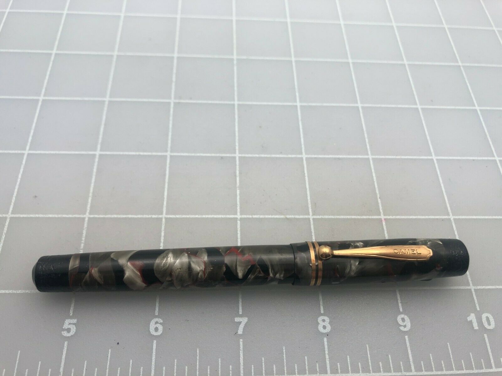 Judd ' S Vintage Camel Green Marbled Fountain Pen 14kt Gold Camel Nib ...