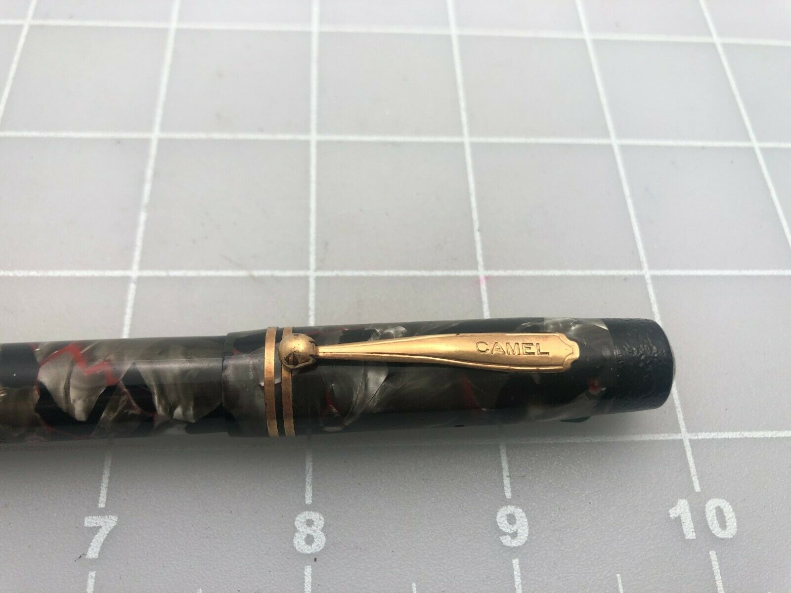 Judd ' S Vintage Camel Green Marbled Fountain Pen 14kt Gold Camel Nib ...