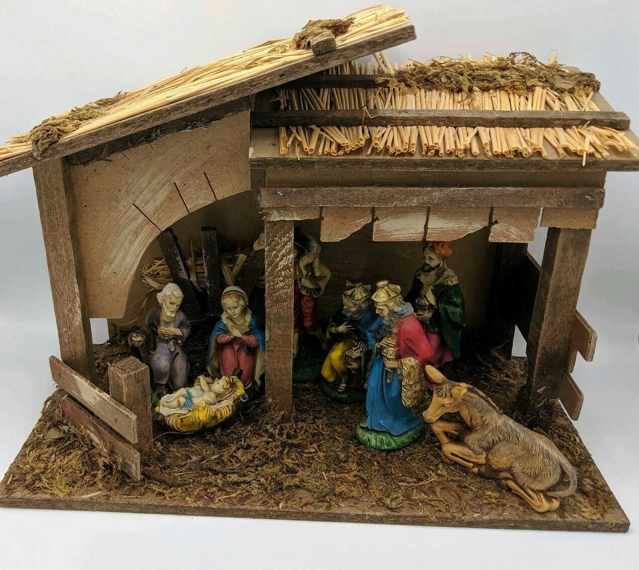 Nativity Set Creche Made In Italy 7 Hand Painted Figures Christmas ...